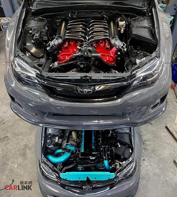 SUBARU Impreza STI引擎「V12缸」特大移植改，絕對「變態」！