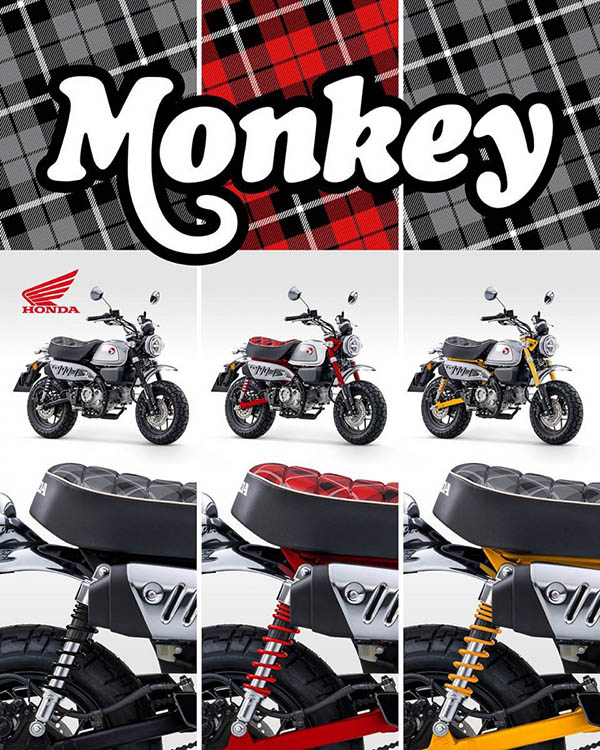 2023 HONDA Monkey 125歐洲新色發表：致敬60年代，格紋座椅更顯格調！